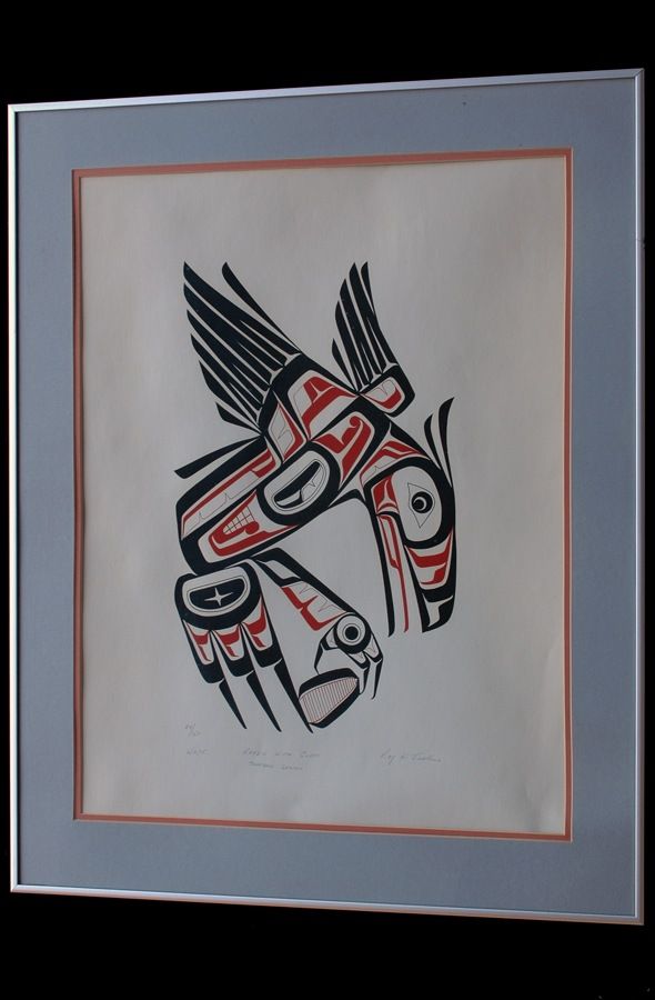 Roy Henry Vickers Serigraph "Raven with Clam with Tsimshian Design ...