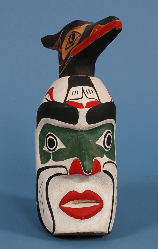 Kwakwaka'wakw Komokwa and Loon Mask ca. 1965 Carved by Rod Seaweed ...