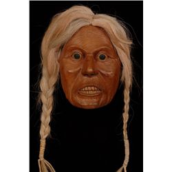 Carved "Chief Piapot" Head by Fred Gordon 1982 - Plains Cree 9" H. 7" W ...