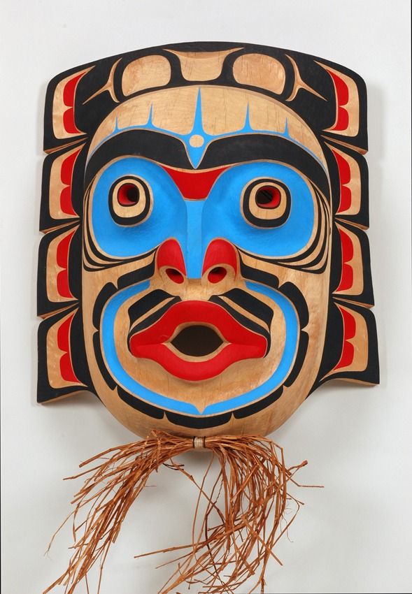 Kwagiulth Komakwa Mask, "Chief of the Sea" by Tony Hunt Jr. 20" H. 17 ...