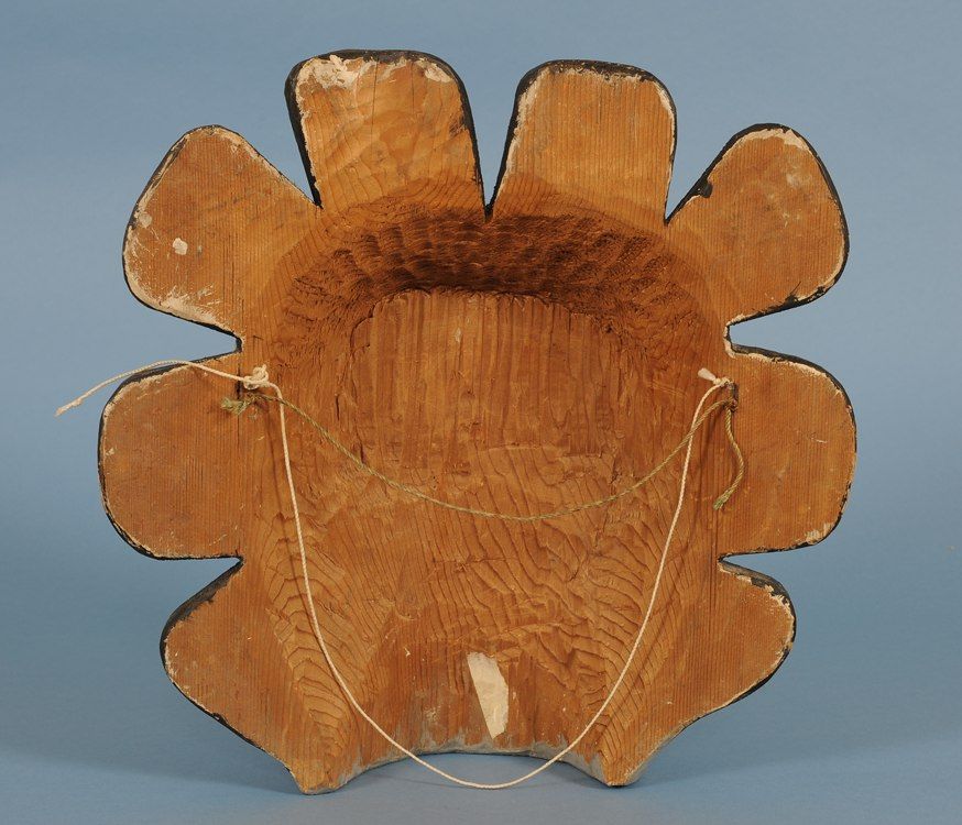 Early Sam Henderson Hawkman Sun Mask - Campbell River, B.C. 14 1/2" H ...