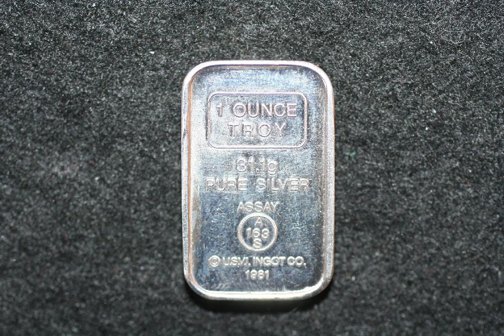 1981 Anaheim Metal Co. Silver Ingot; 999+ Pure Silver 1 Oz.