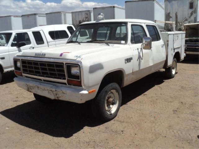 NON-RUNNER 1985 DODGE W350 PICKUP 4X4 40,780 MILES P/N: 160 VIN ...