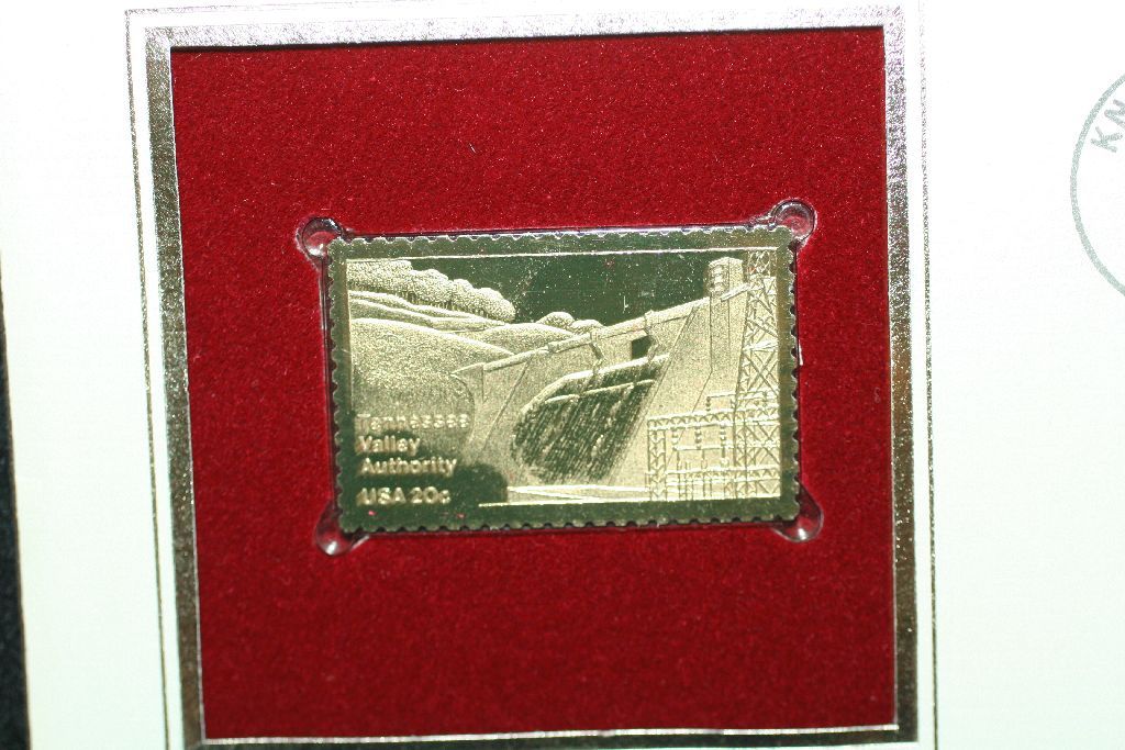 1983 First Day Issue 22K Gold Replica Stamp W/Postal Stamp; Tennessee ...