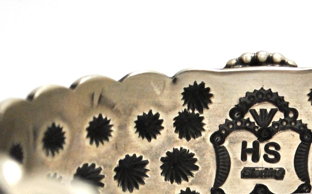 Old Pawn Navajo Candelaria Turquoise Sterling Silver Cuff Bracelet ...