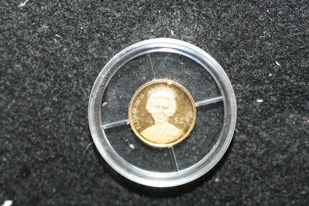 2000 Republic of Liberia $25 Foreign Gold Coin; .999 Gold .73 Grams; Proof