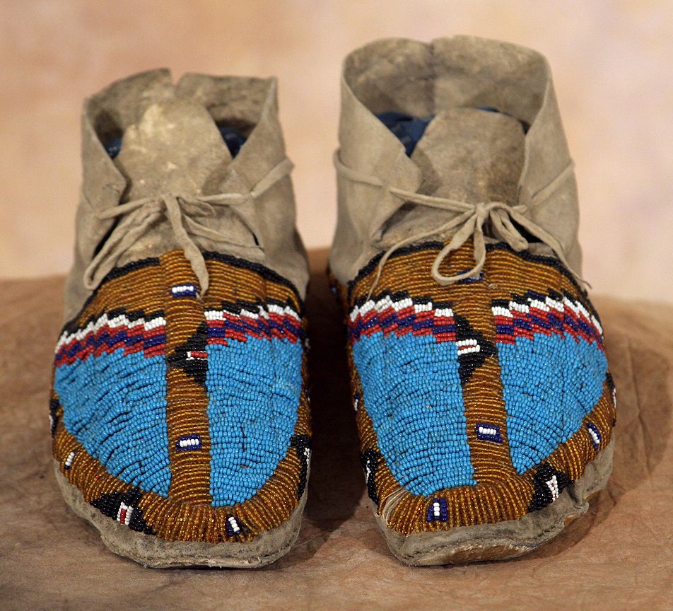 Osage Beaded Moccasins, 19th century