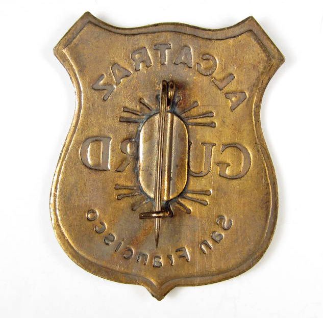 5849 - ALCATRAZ GUARD, SAN FRANCISCO - BRASS STAR BADGE - 3.5" ACROSS