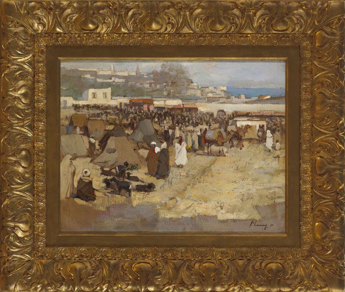 Sir John Lavery-THE SOKO, TANGIER, 1891