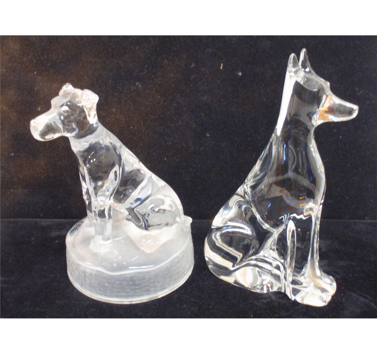 Two Crystal Dogs