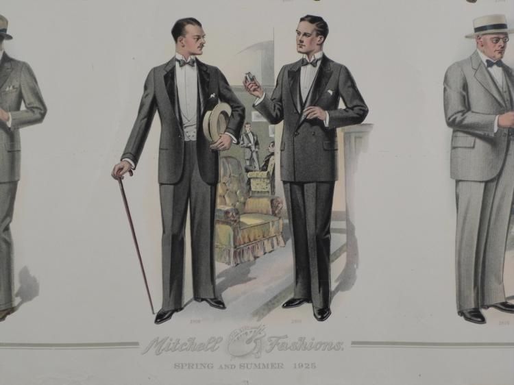 4 Vintage Advertising Art Prints Mens Fashion NY 1920s-