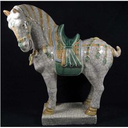 LARGE CERAMIC HORSE STATUE