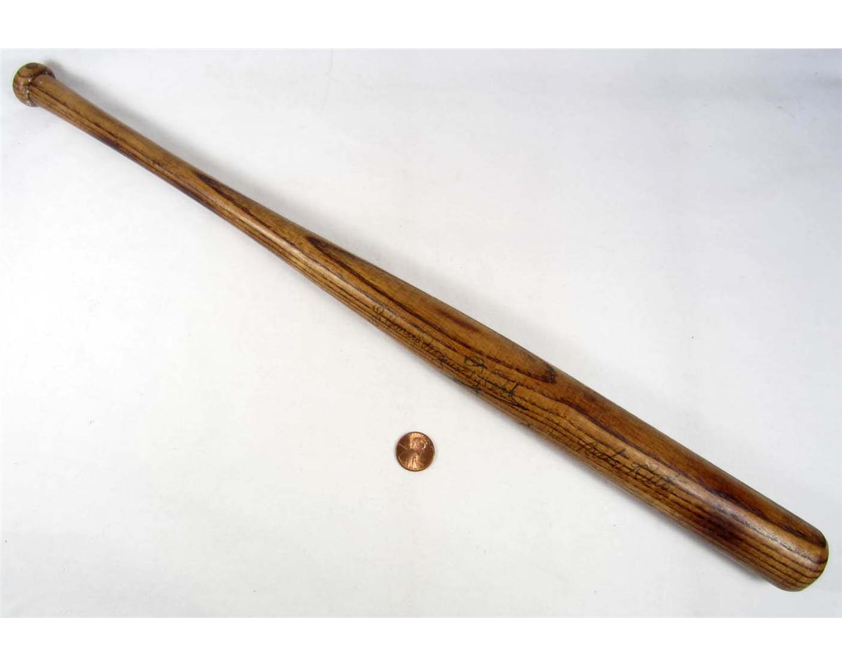 MULTI-SIGNED MINI BASEBALL BAT - TY COBB, BABE RUTH, HONUS WAGNER