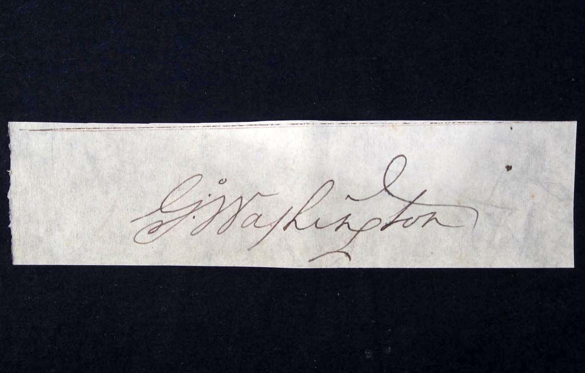 GEORGE WASHINGTON CUT SIGNATURE W/ COA