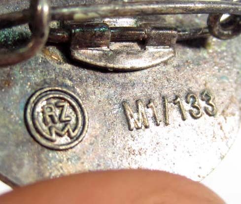 LOT OF 2 GERMAN NAZI SS ENAMELED PARTY PINS AND A STICK PIN