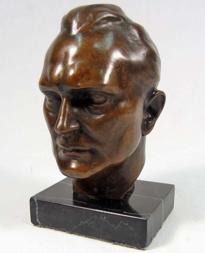 GERMAN NAZI LUFTWAFFE REICHS MARSHAL HERMAN GORING BRONZE DESK BUST