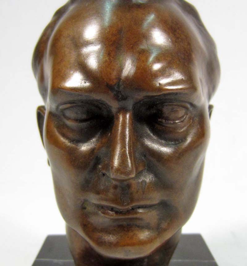 GERMAN NAZI LUFTWAFFE REICHS MARSHAL HERMAN GORING BRONZE DESK BUST