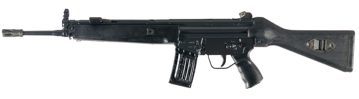 Heckler & Koch Model 93 Semi-Automatic Rifle with Three Extra Magazines
