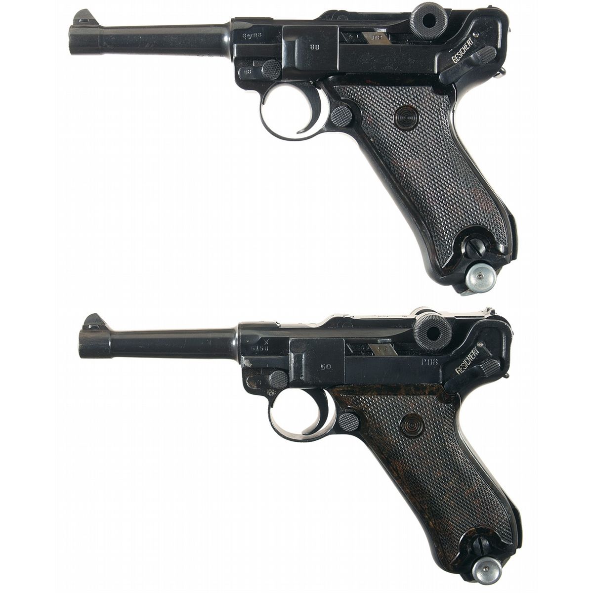Collector's Lot of Two "byf" Code Mauser Semi-Automatic Luger Pistols