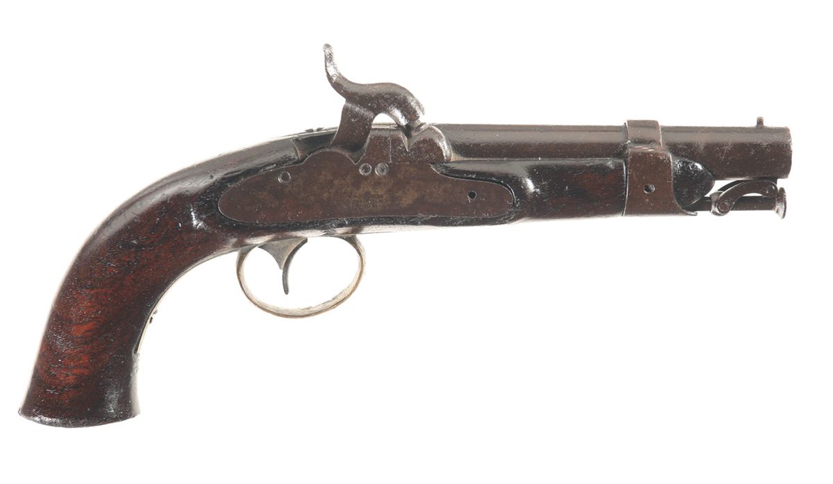 1845 Dated Ames Model 1842 Percussion Navy Pistol