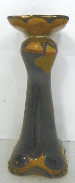 Art Nouveau pottery pedestal by Phoenix ware