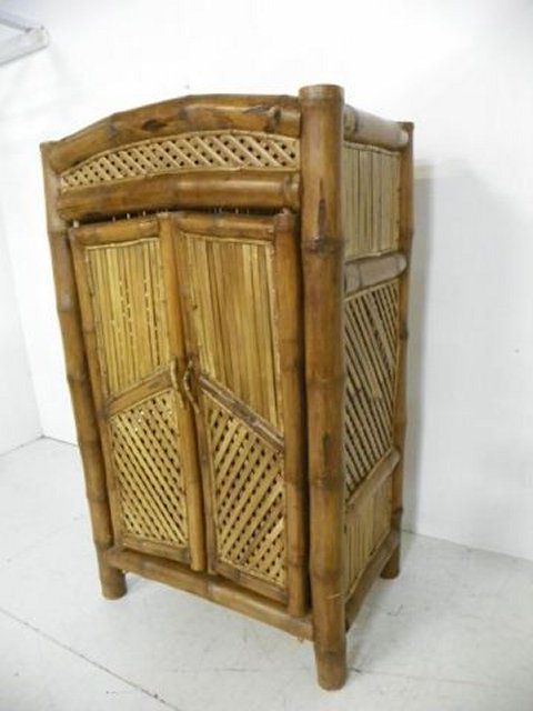 Bamboo wardrobe closet with 2 doors