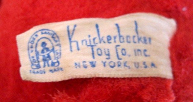 Vintage Red Knickerbocker 12” Kewpie Plush Doll