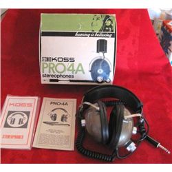Vintage Koss PRO/4A Stereophones Headphones in Box