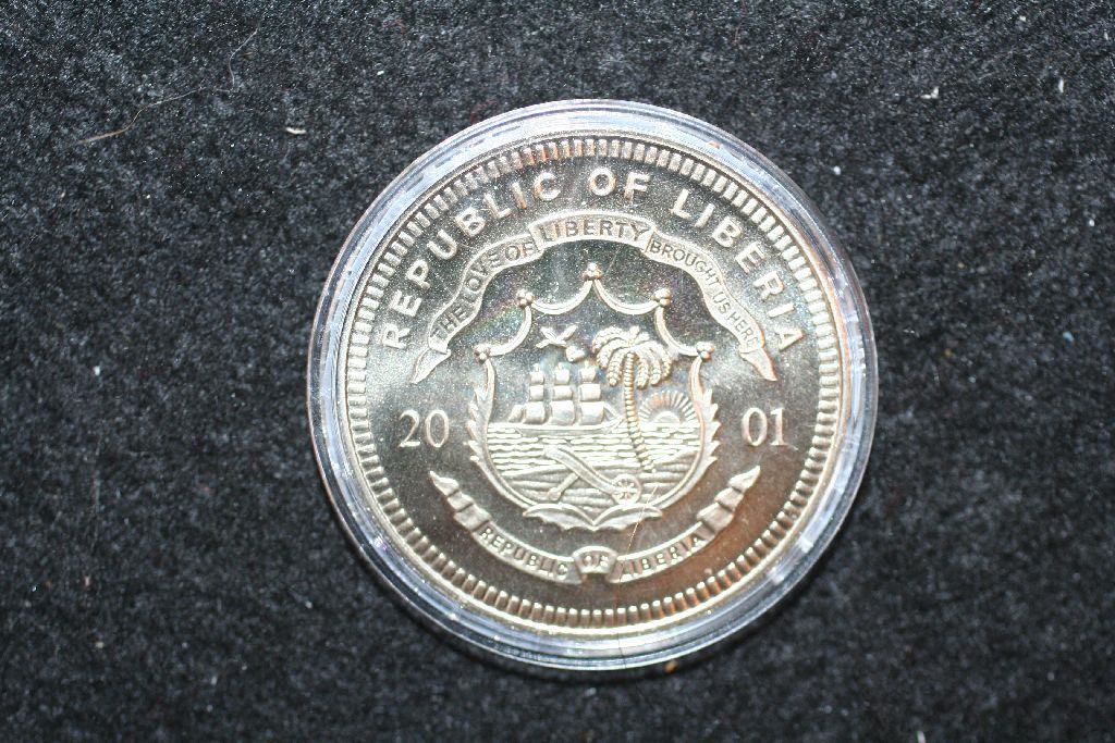 2001 Republic of Liberia $10 Foreign Coin; George W. Bush-43rd ...