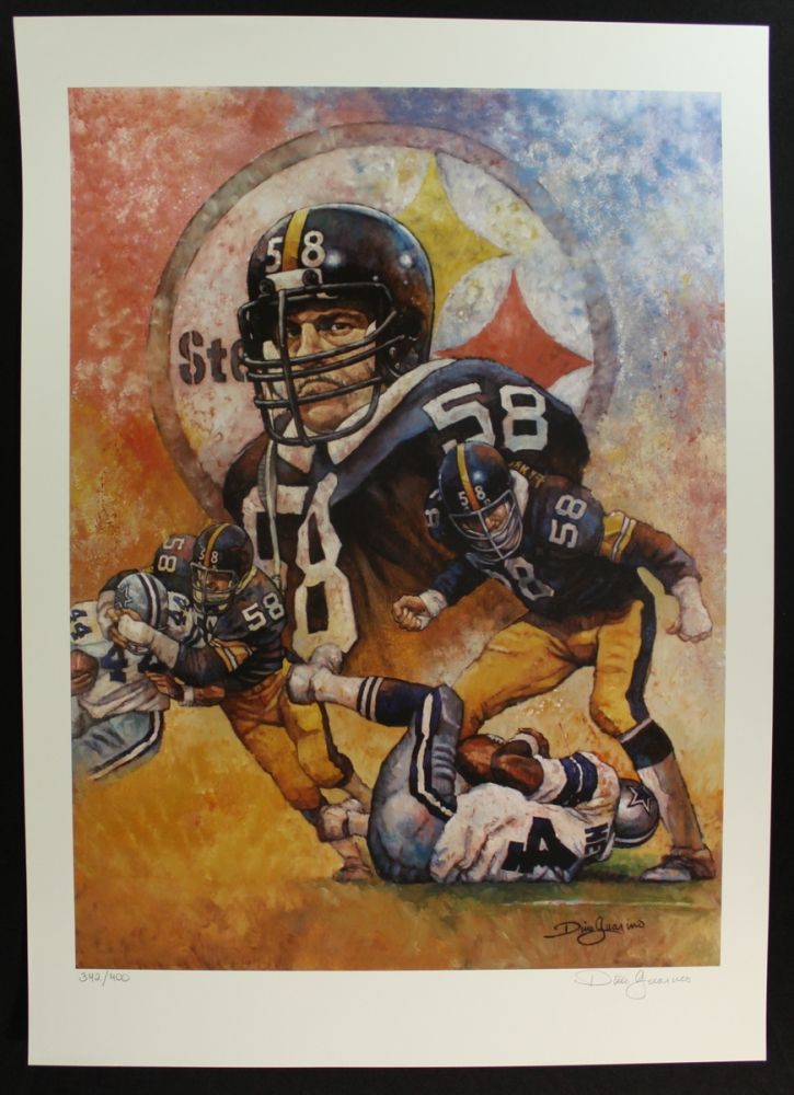 Jack Lambert Limited Edition 23x32 Steelers Lithograph Signed by Artist ...