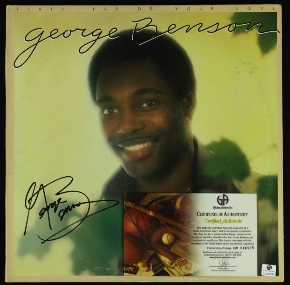 George Benson Signed LP Record: Livin Inside Your Love (GA COA)
