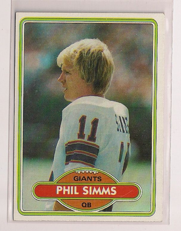 1980 Topps Phil Simms Rookie Card #225