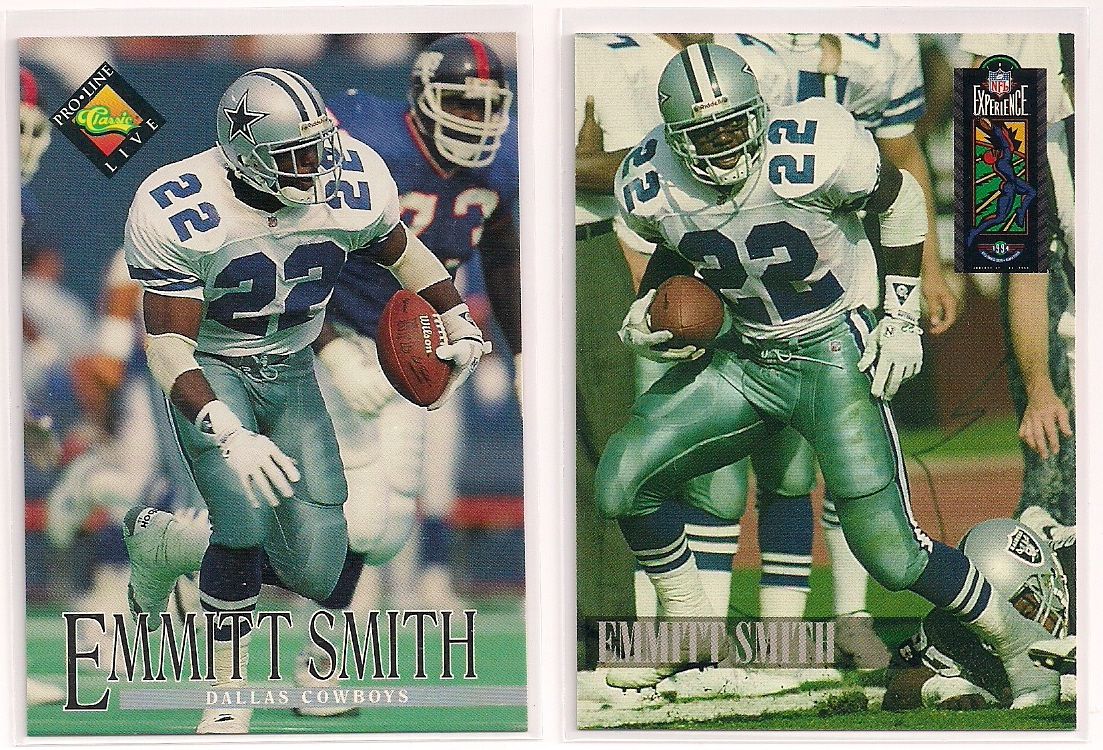 Lot of (2) Emmitt Smith Promotional Football Cards
