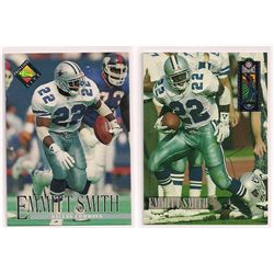 Lot of (2) Emmitt Smith Promotional Football Cards