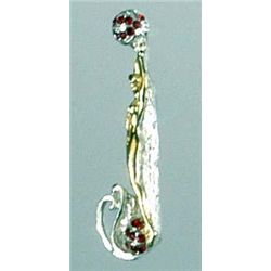 Erte Alphabet Pin Original Circle Gallery Letter J