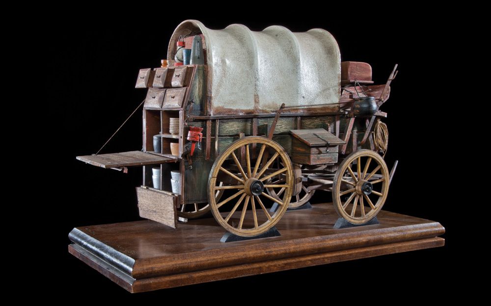Four (4) Miniature Wagons by Oscar M. Cortes