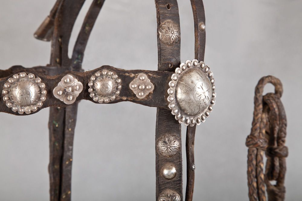 Early California Silver Mounted Bridle with Spade Bit
