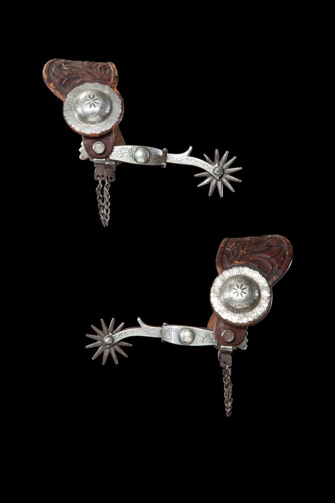 Visalia Marked Silver Mounted Spurs