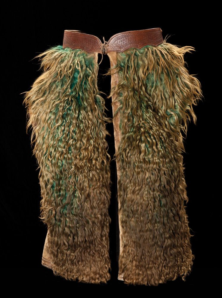 Scarce Green Colored Wooly Cowboy Chaps