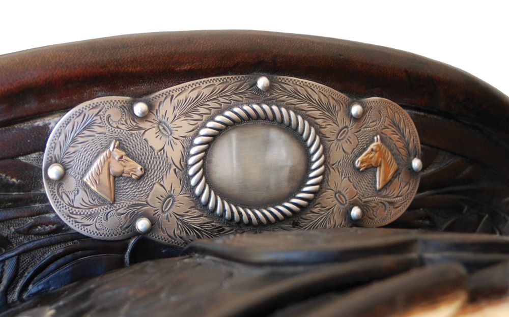 Keyston Bros. San Francisco Sterling Silver & Gold Parade Saddle
