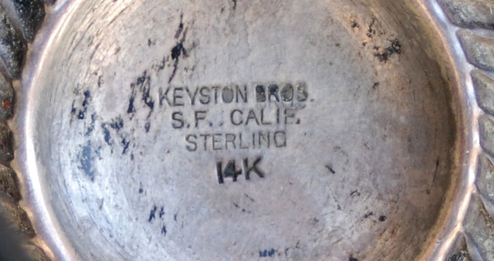 Keyston Bros. San Francisco Sterling Silver & Gold Parade Saddle