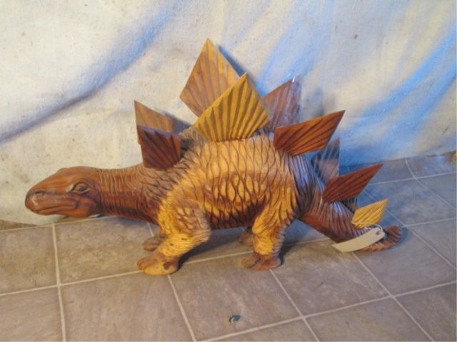 Wood Carved Stegosaurus