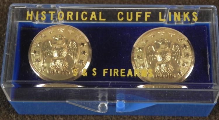 CIVIL WAR BUTTONS MADE INTO CUFF LINKS S & S FIREARMS