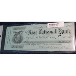 3. 1888 The First National Bank, Camden, NY. Check.