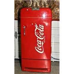Frigidaire painted Coca-Cola refridgerator