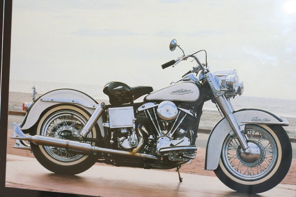 Framed Harley Davidson "1967 Shovelhead" Motorcycle