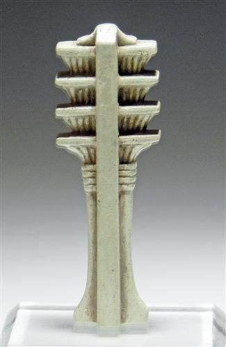 An Egyptian Faience Djed Pillar Amulet