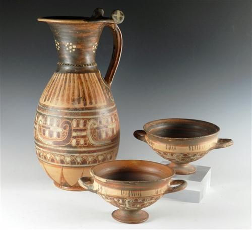 An Etruscan Pottery Wine Grouping