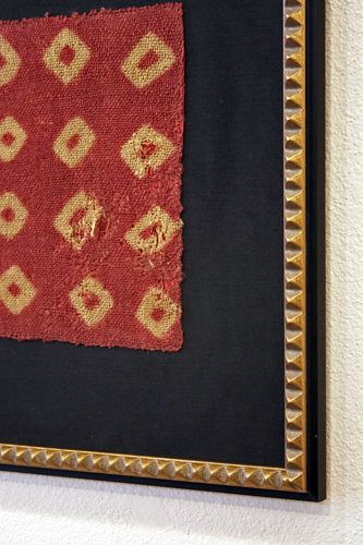A Framed Proto Nazca Tie-Dyed Textile Panel