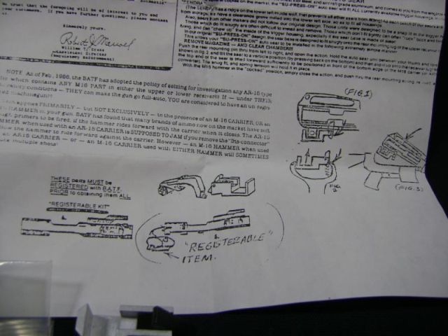 AR15 DROP-IN AUTO SEAR CONVERSION KIT